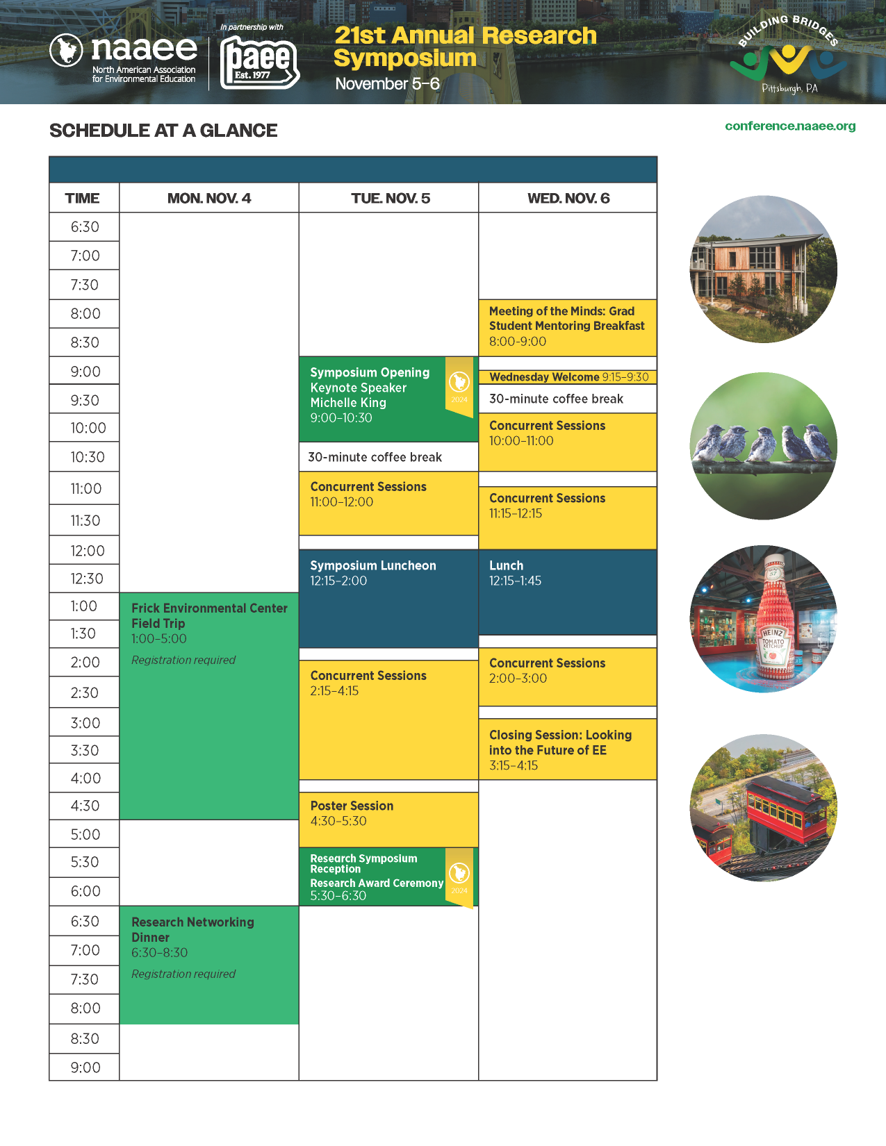 2024 Research Symposium Schedule at a Glance | NAAEE Conference